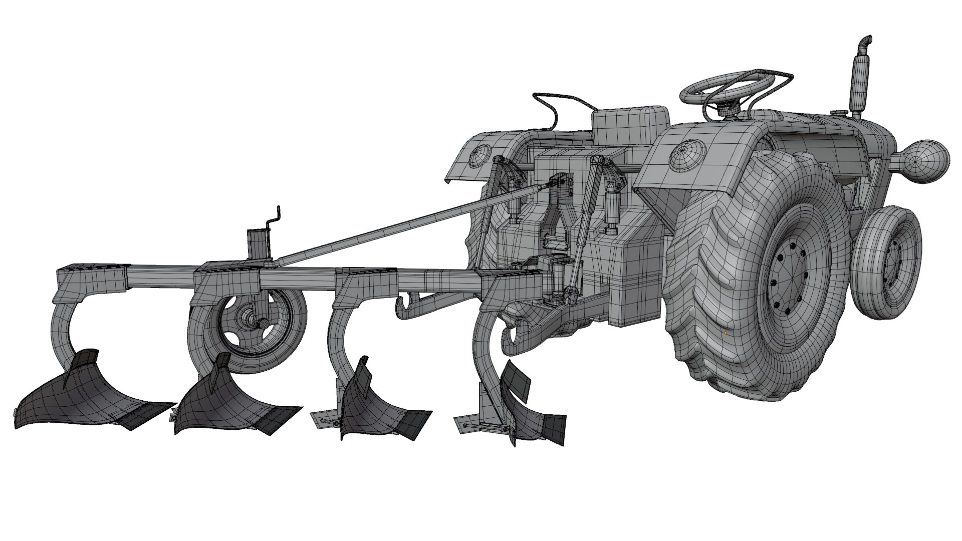 Tractor Plougher 3D - TurboSquid 2227897