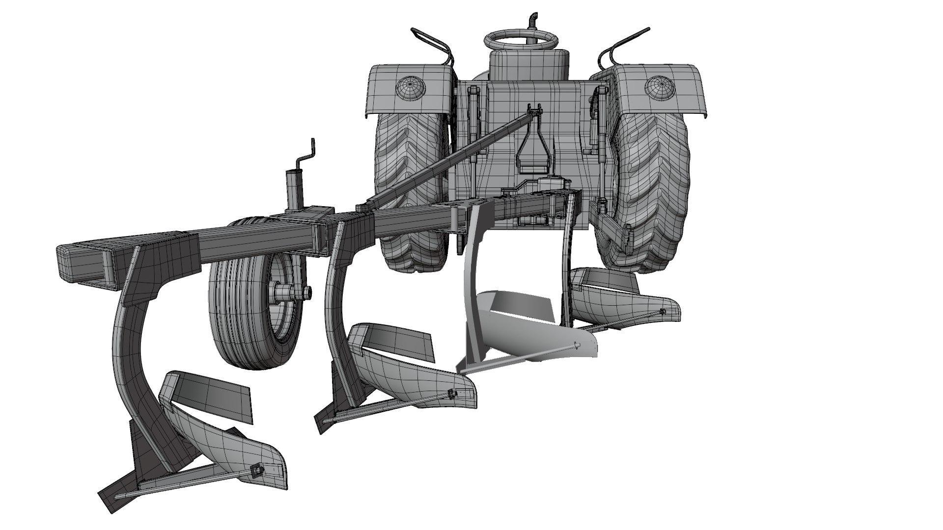 Tractor Plougher 3D - TurboSquid 2227897