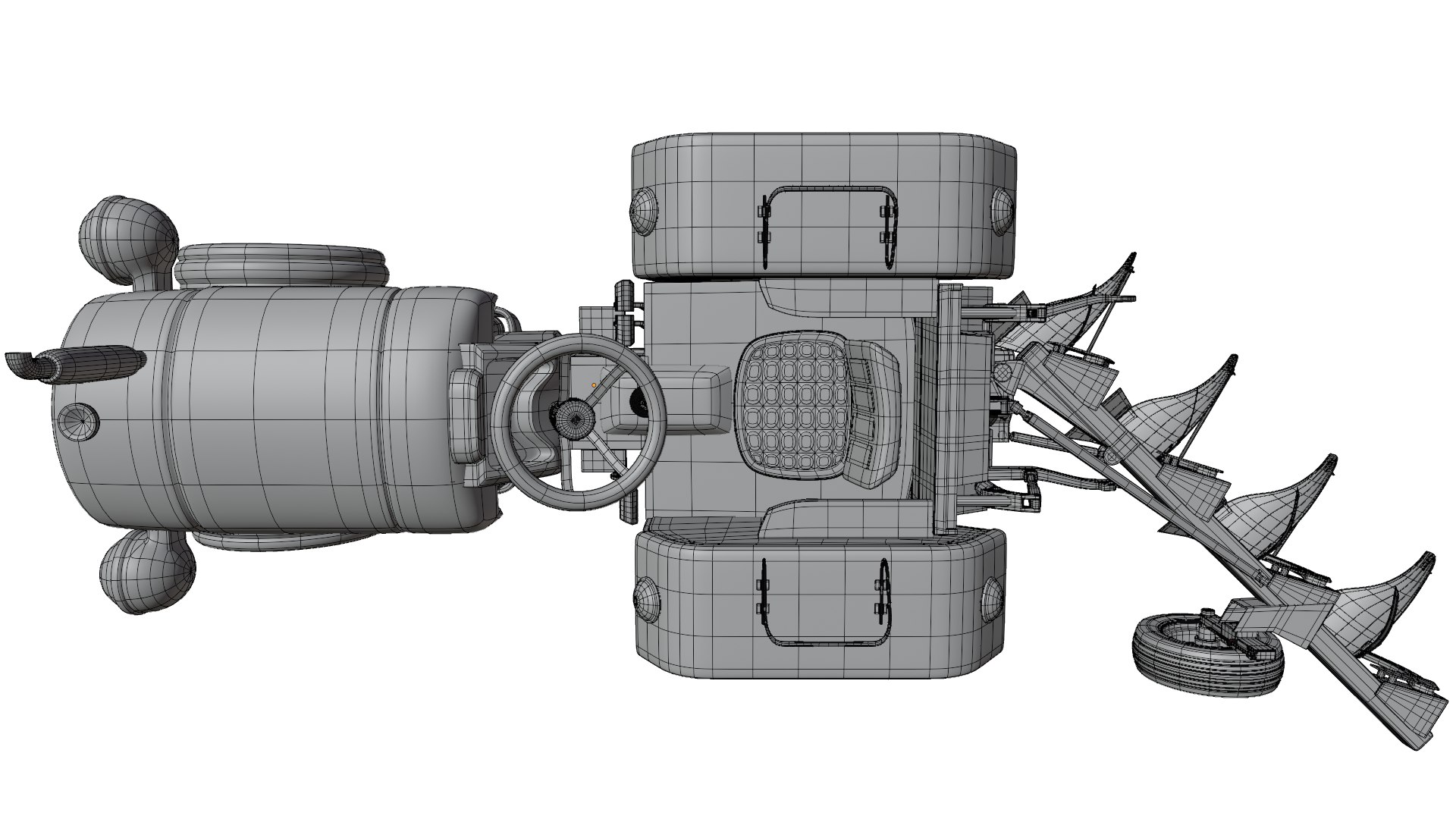 Tractor Plougher 3D - TurboSquid 2227897