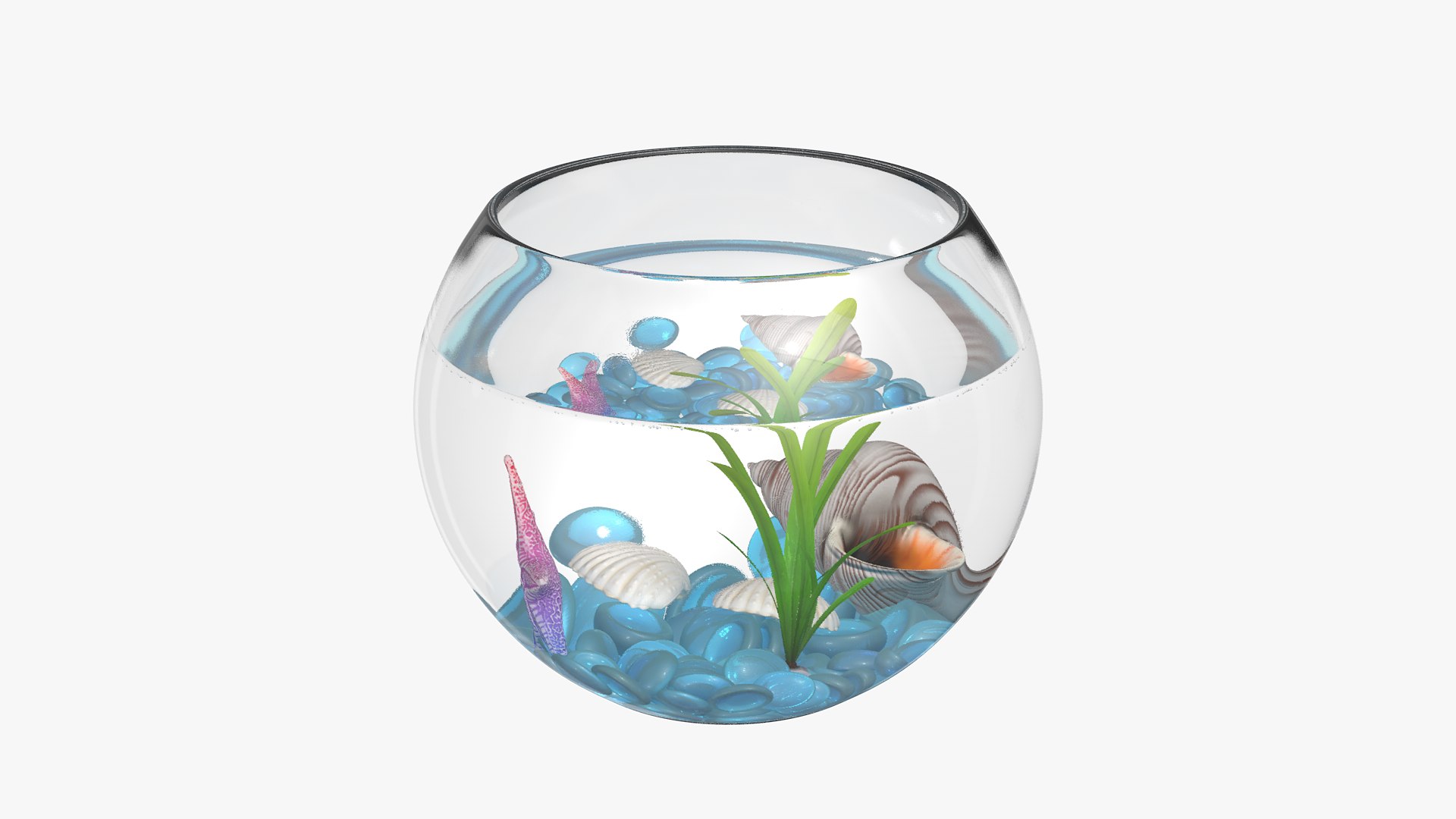 Fishbowl Glass For Goldfish Aquarium 8K 3D - TurboSquid 1863109
