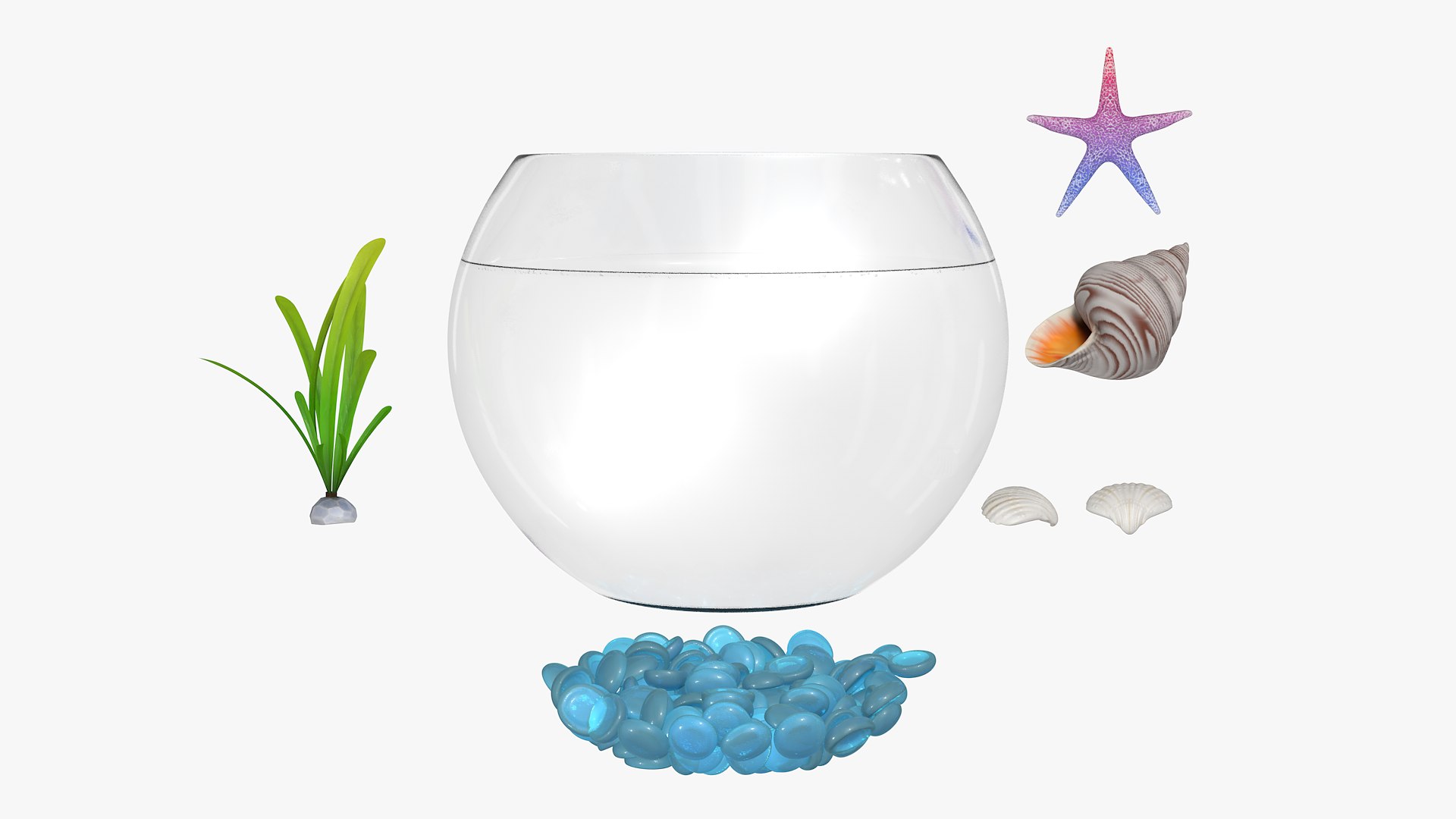Fishbowl Glass For Goldfish Aquarium 8K 3D - TurboSquid 1863109
