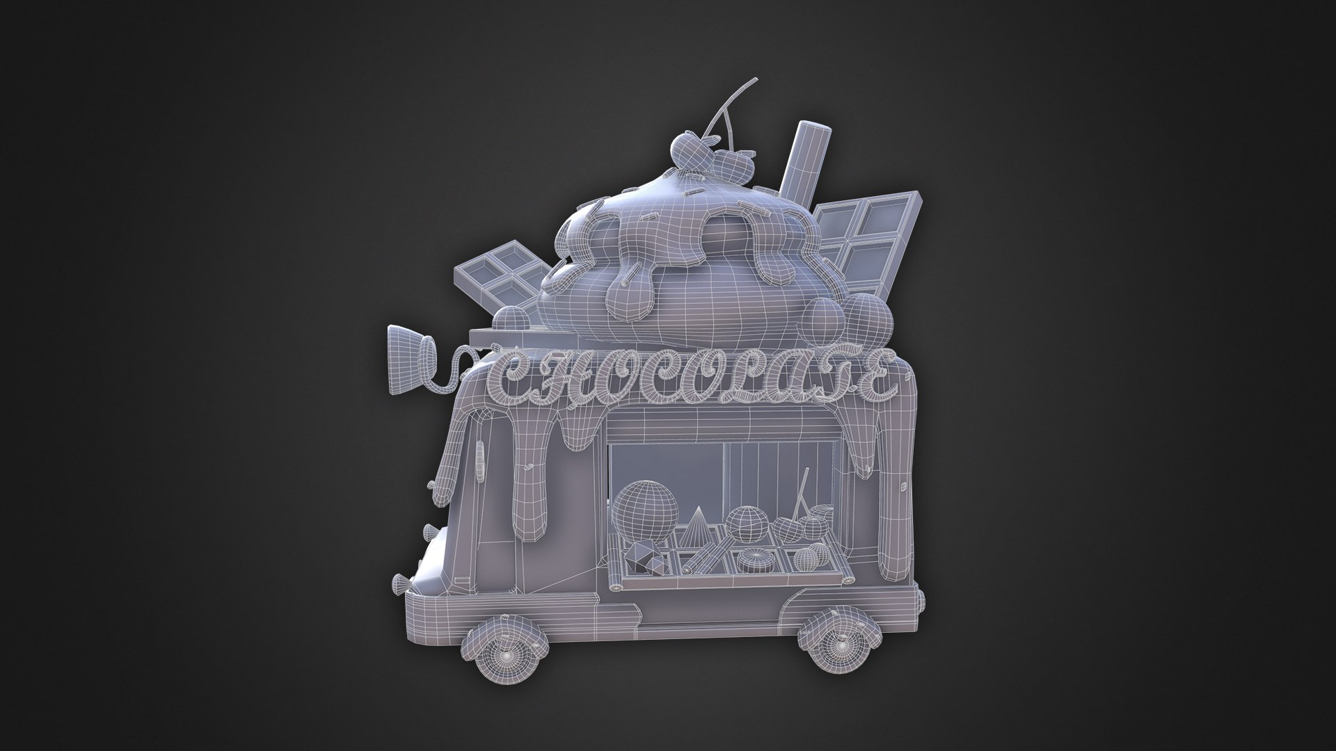 Asset - Cartoons - Food Car - Chocolate Car 3D Model - TurboSquid 2154091