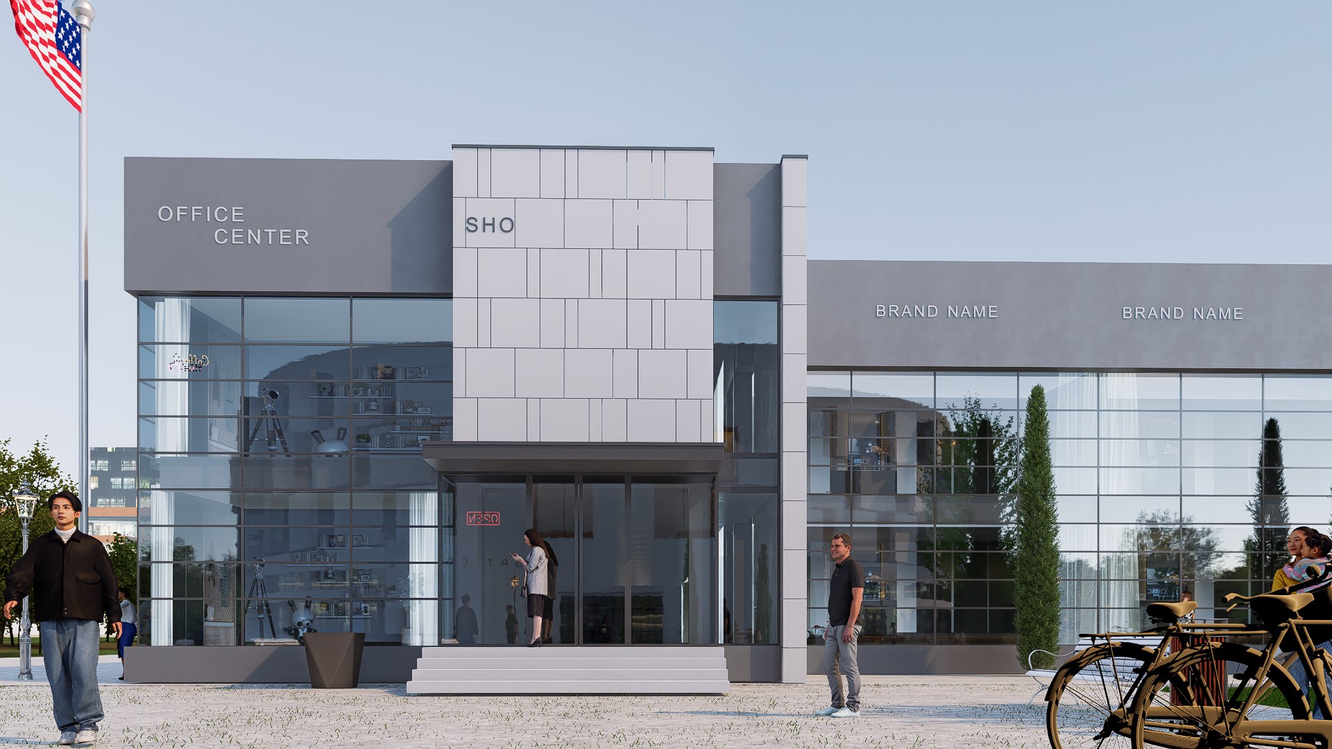 Office Building 3D Model - TurboSquid 2299520