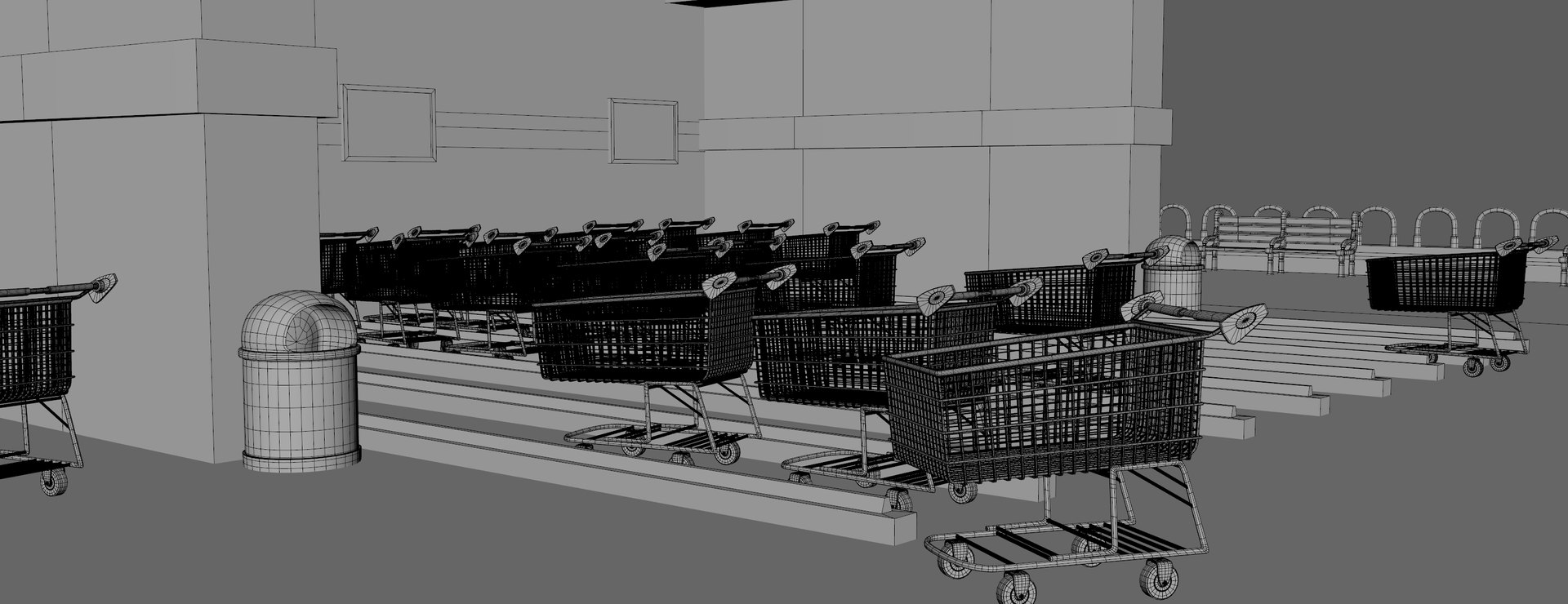 Shopping cart model - TurboSquid 1247463