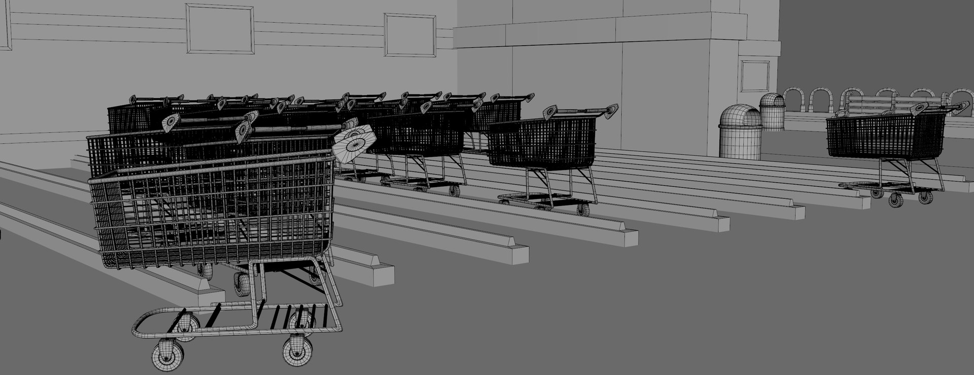 Shopping cart model - TurboSquid 1247463
