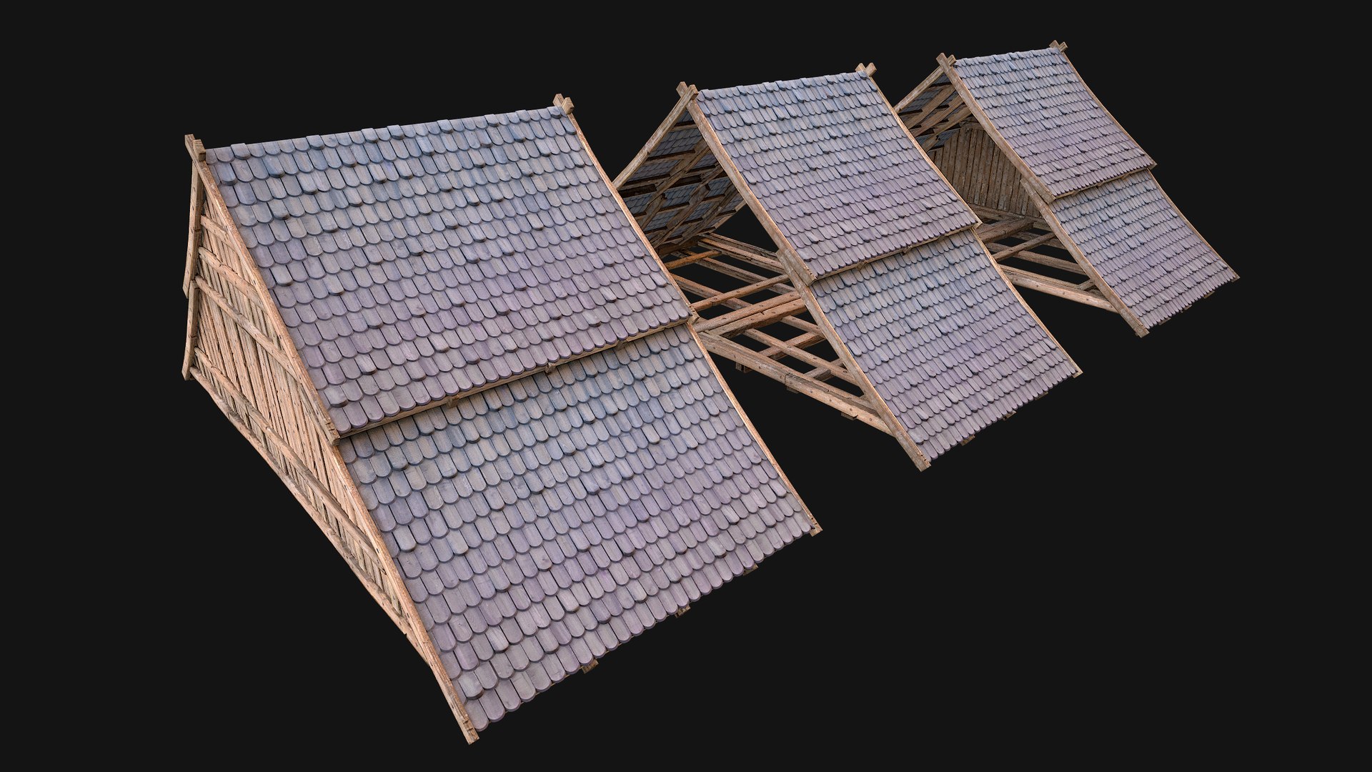 Medieval Tile Roof Constructor 3D Model - TurboSquid 2142375