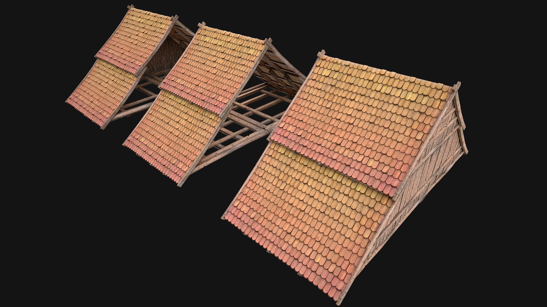 Medieval Tile Roof Constructor 3D Model - TurboSquid 2142375