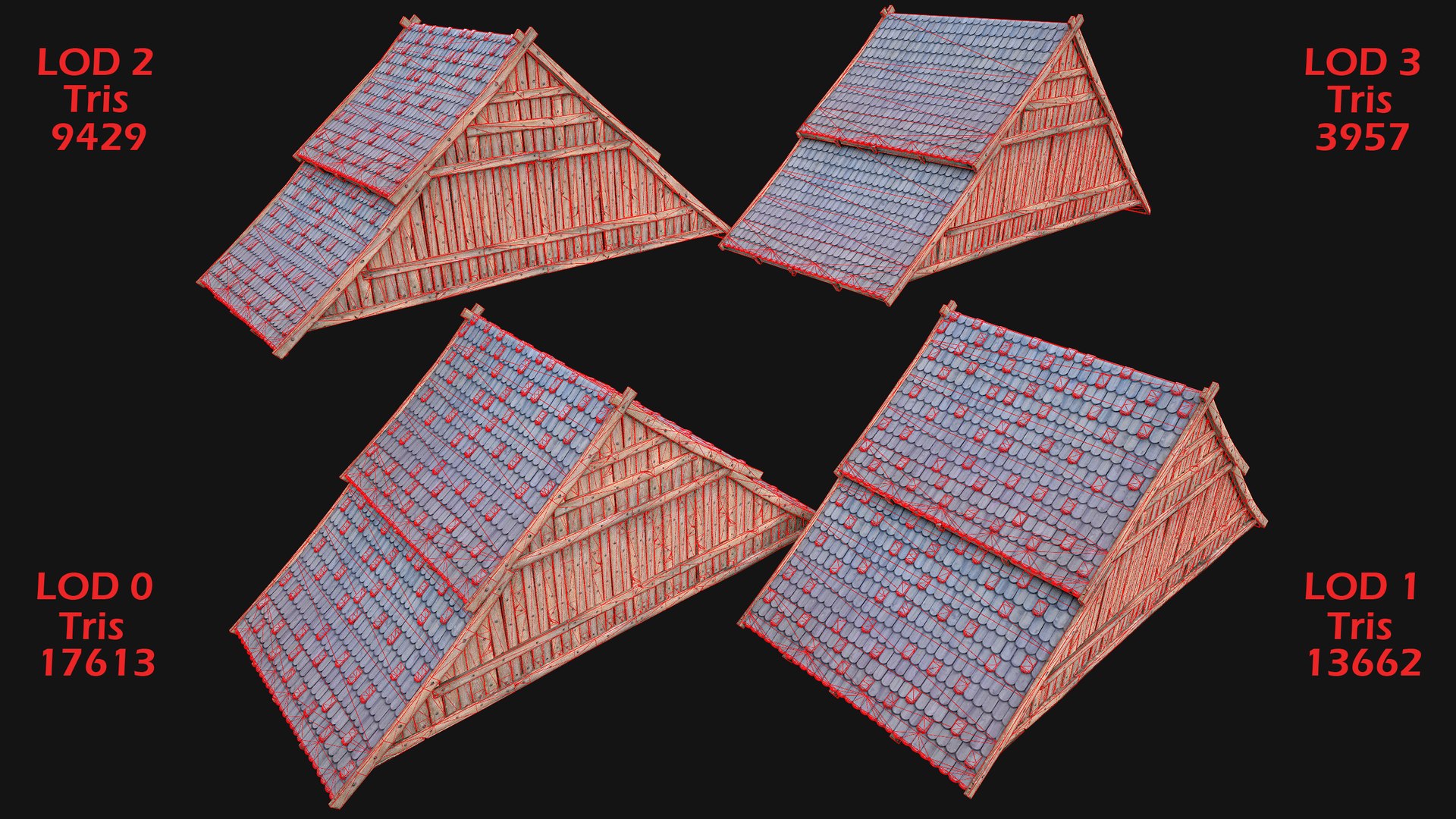 Medieval Tile Roof Constructor 3D Model - TurboSquid 2142375