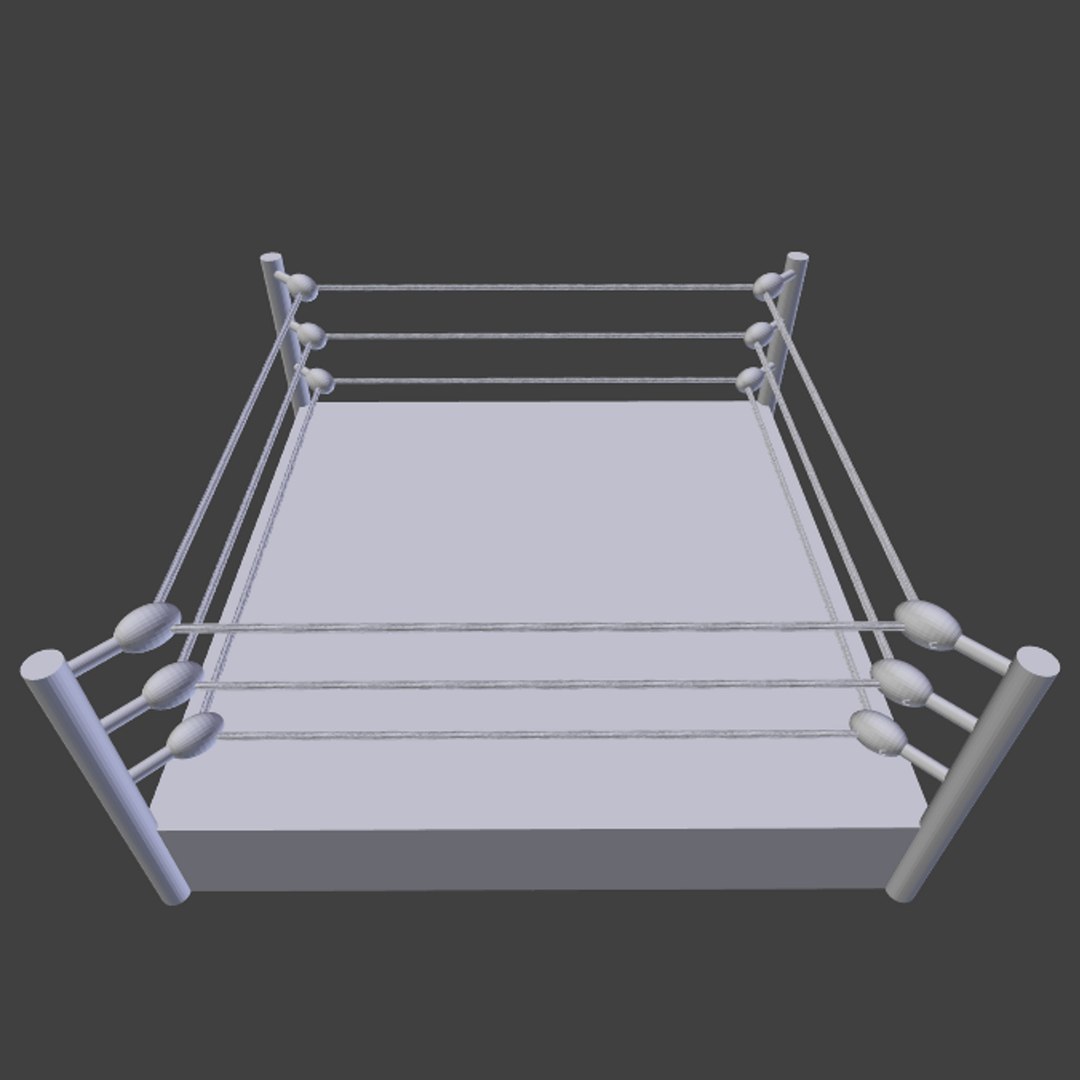 Wrestling Boxing Ring 3d Obj
