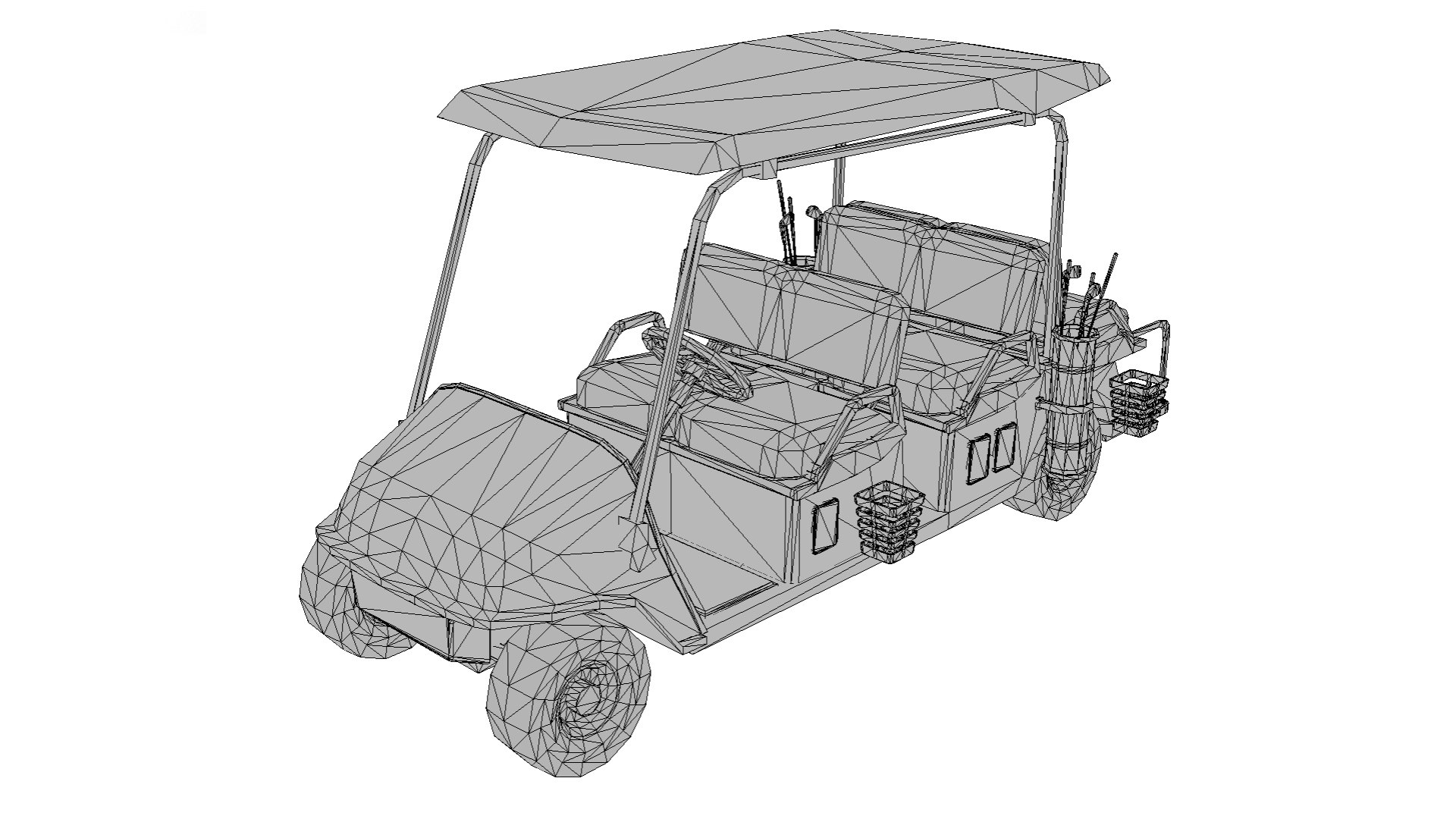 Golf Cart 3D Model - TurboSquid 2133447