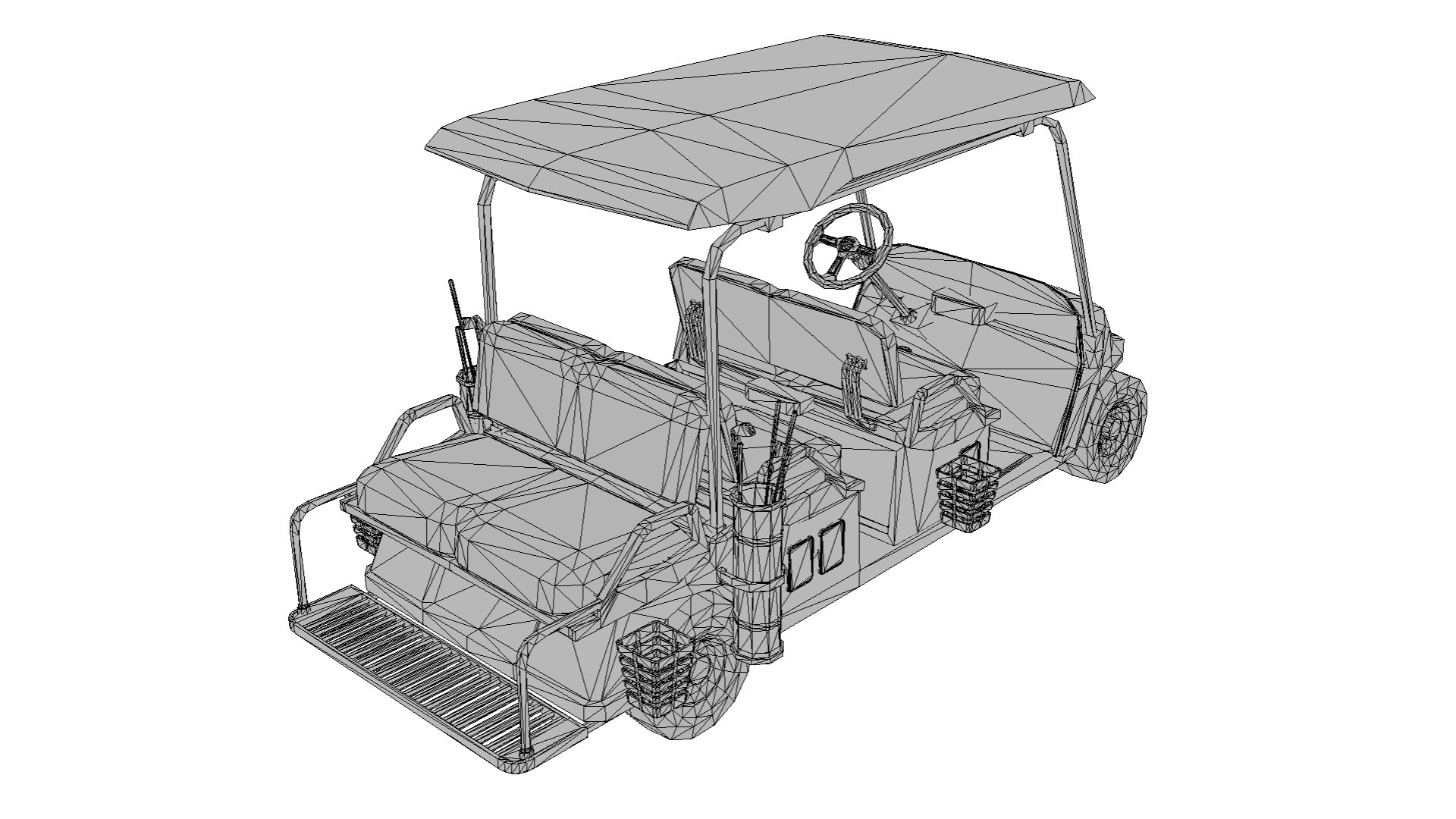 Golf Cart 3D Model - TurboSquid 2133447