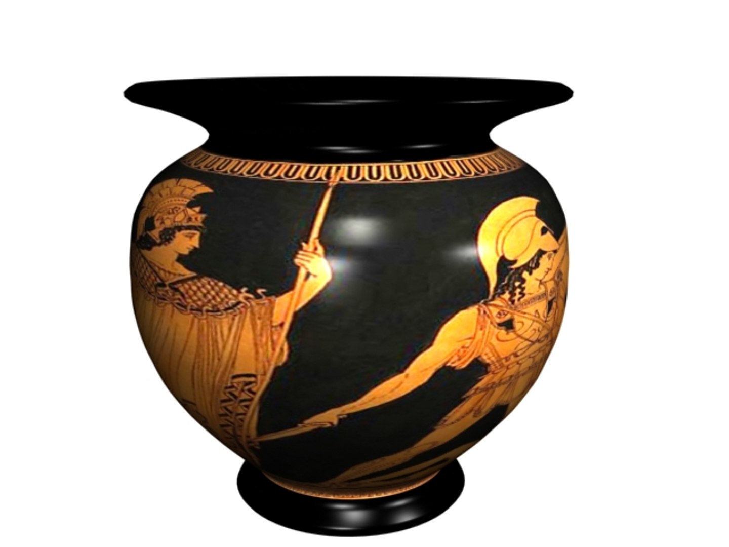 3d model greek warriors terra-cota