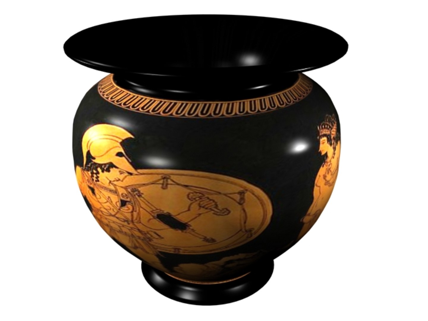 3d model greek warriors terra-cota