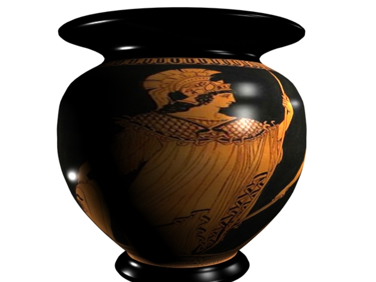 3d model greek warriors terra-cota