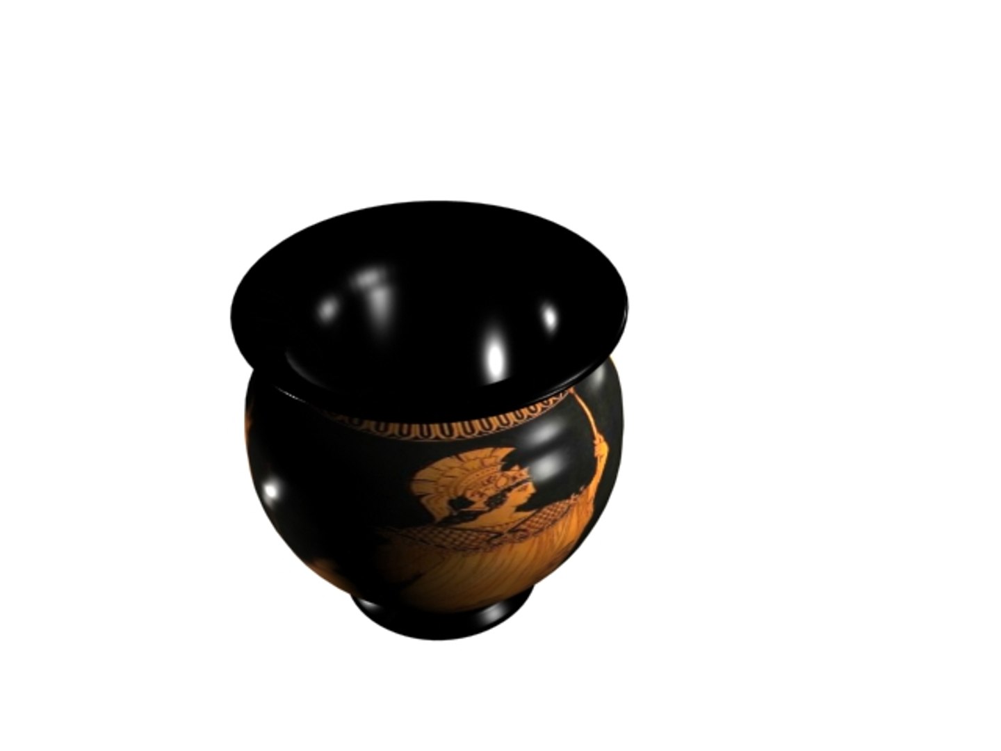 3d model greek warriors terra-cota