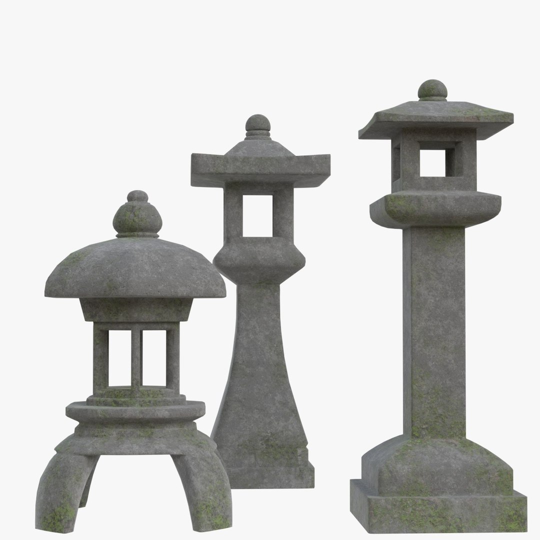 Japanese Toro Lanterns Hr Model - TurboSquid 1247642