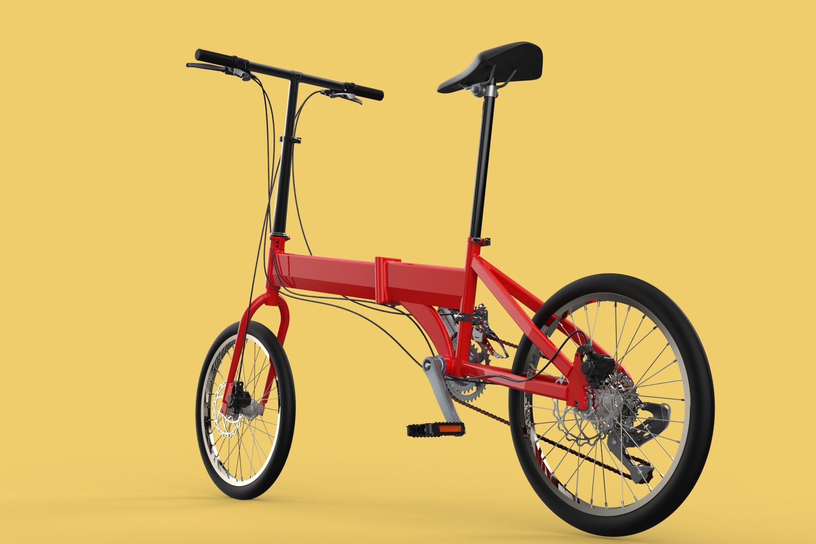 FOLD BICYCLE FOLDING BIKE PORTABLE COMPACT FLIP 3D - TurboSquid 2301204