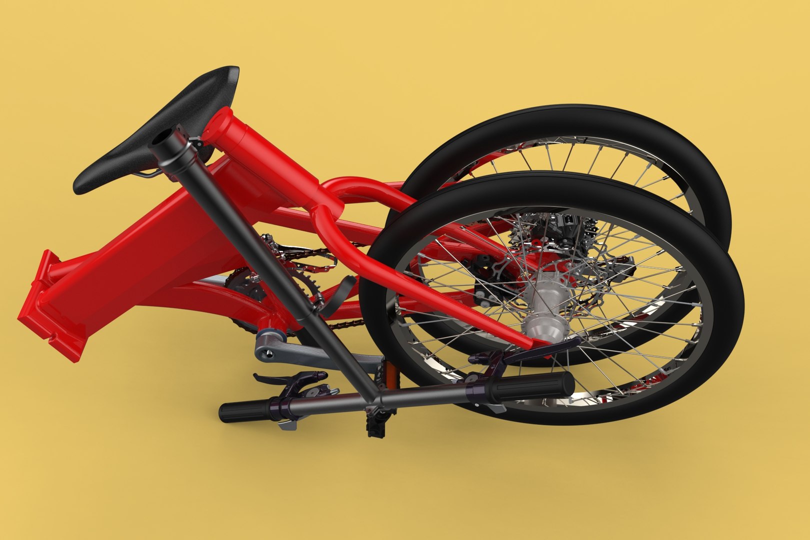FOLD BICYCLE FOLDING BIKE PORTABLE COMPACT FLIP 3D - TurboSquid 2301204