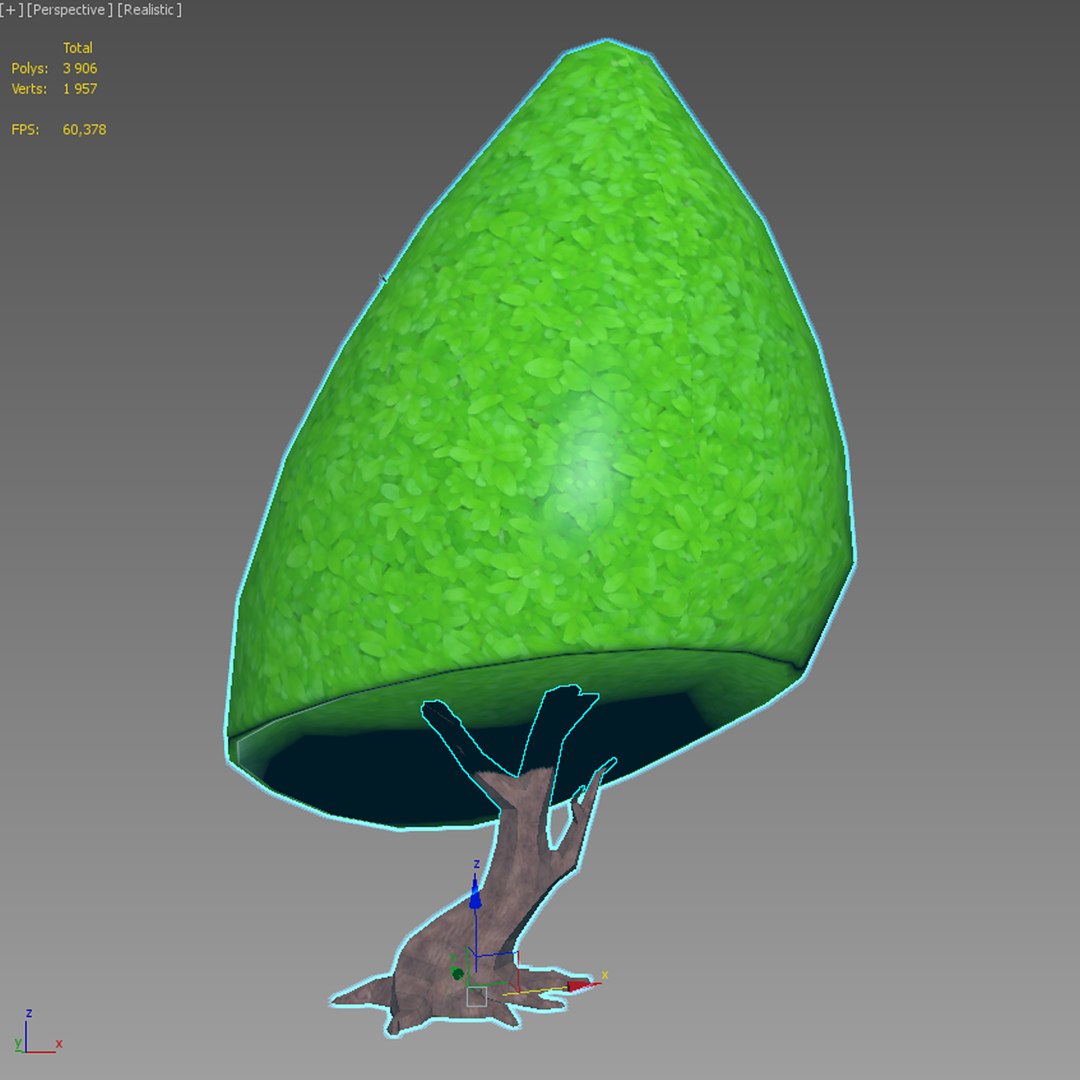 3D Cartoon Tree Model - TurboSquid 1621298