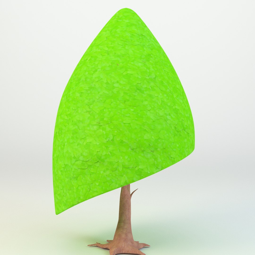 3D Cartoon Tree Model - TurboSquid 1621298