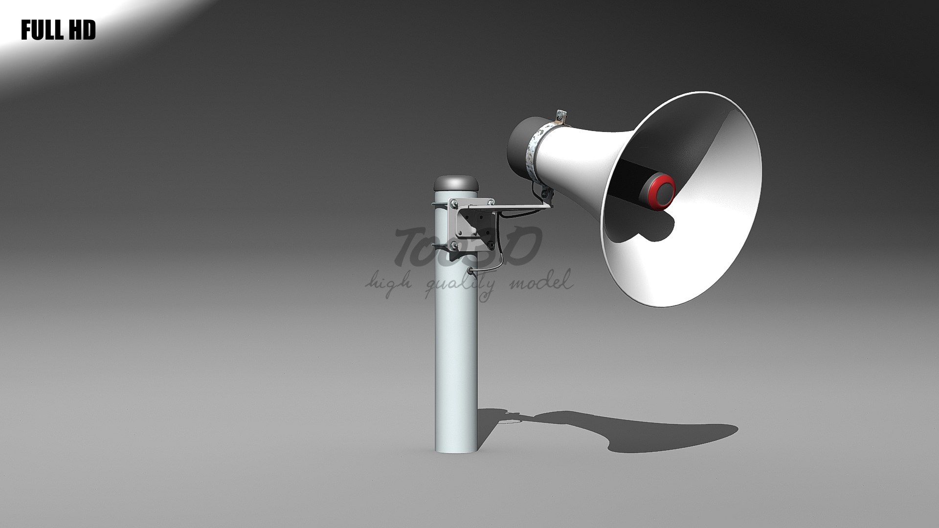 3d Model Single Megaphone