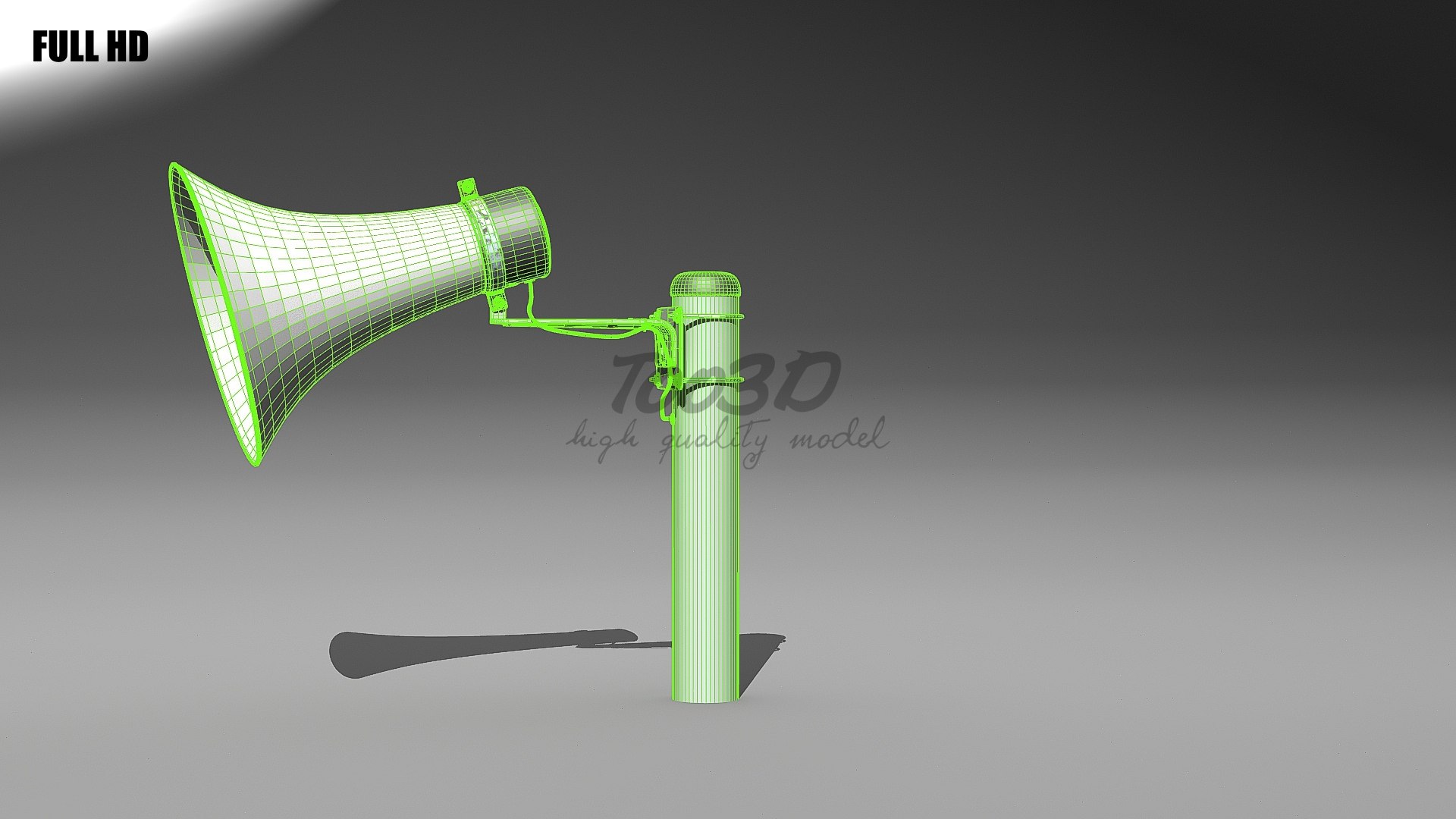 3d Model Single Megaphone