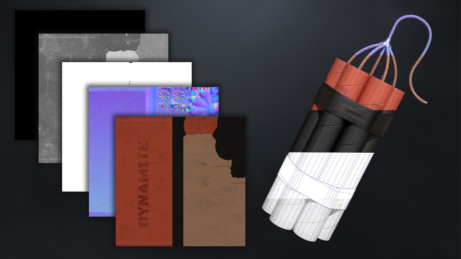 3D Dynamite Bomb Explosive - TurboSquid 1631659