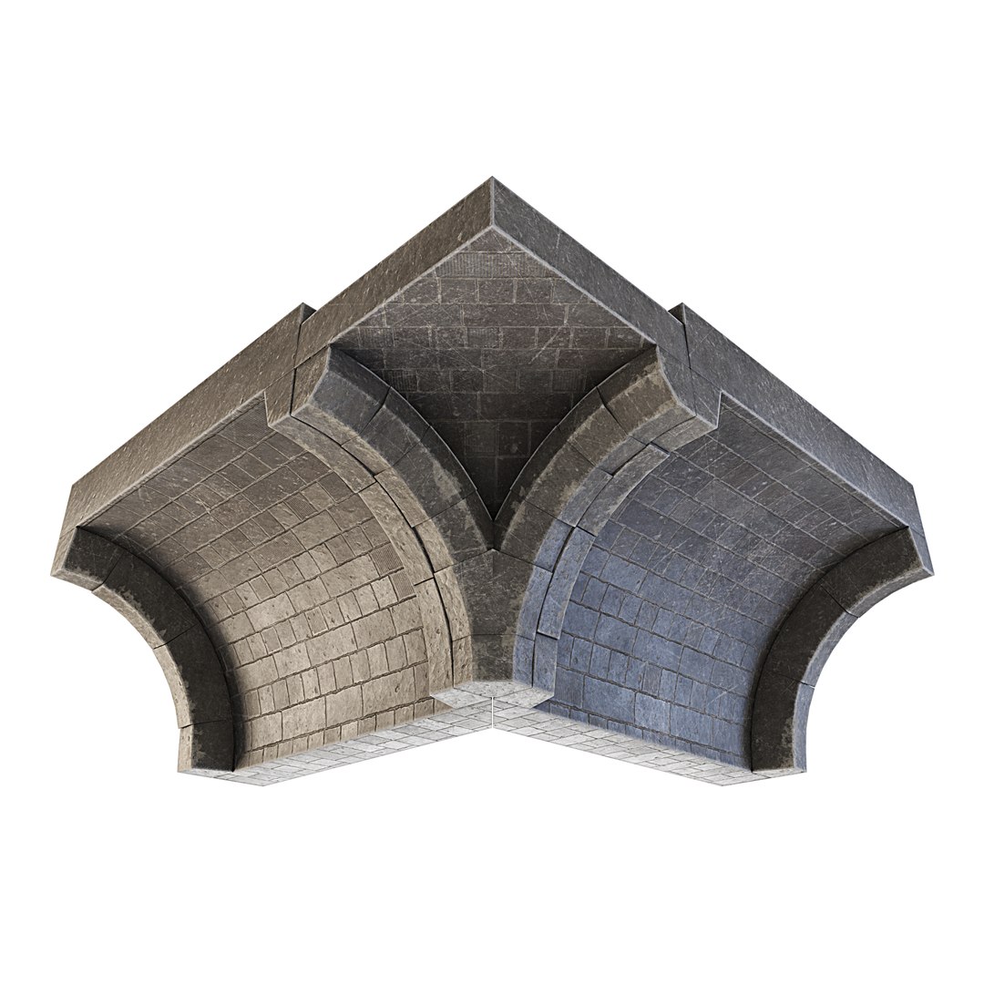 Dungeon Wall Corner Outside Top 3D Model - TurboSquid 2291853