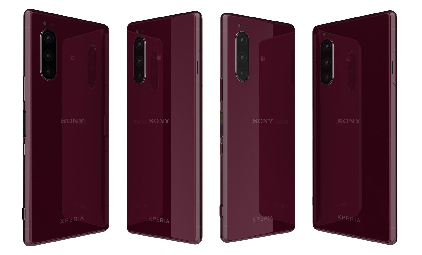 3D Sony Xperia 5 Red Model - TurboSquid 1601084
