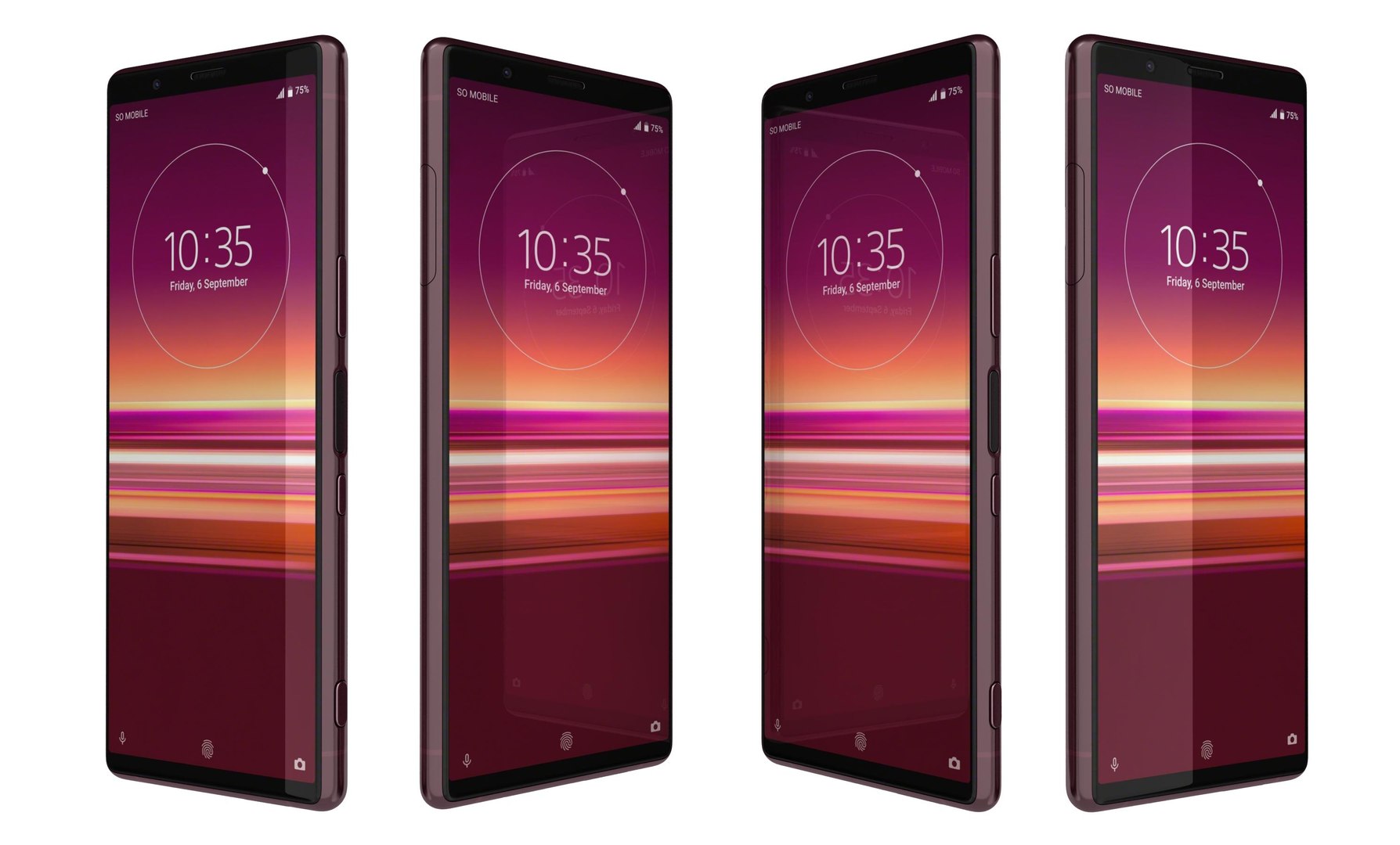 3D Sony Xperia 5 Red Model - TurboSquid 1601084