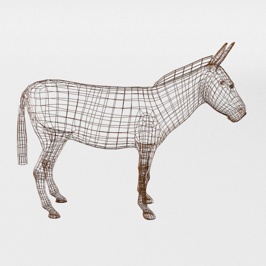 Brown Donkey Model - TurboSquid 1323491