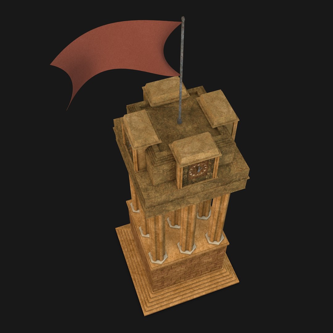 Clock Tower Stylish C4d
