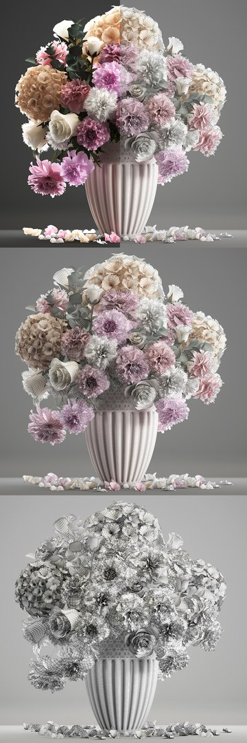 3D Bouquet Roses Spring Flowers Model - TurboSquid 1324618