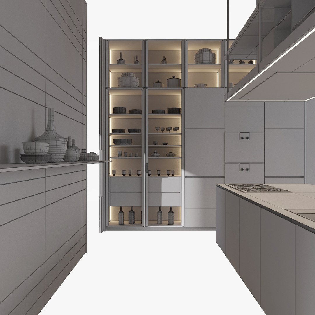 3d Kitchen Poliform Varenna Artex Model