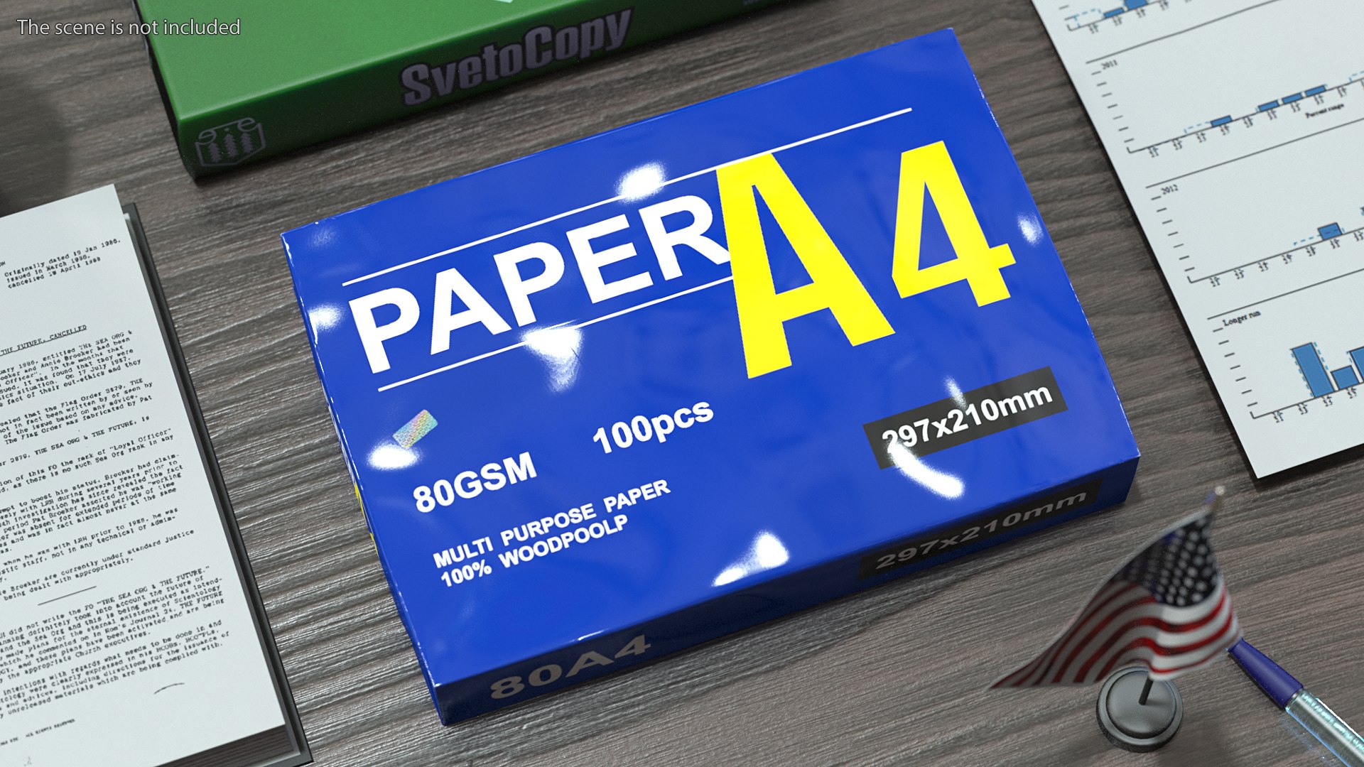 3D Model White A4 Copier Paper Pack - TurboSquid 1783943