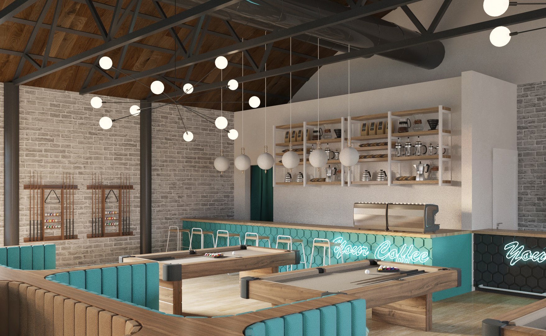 3D Bowling Alley Interior - TurboSquid 1858775