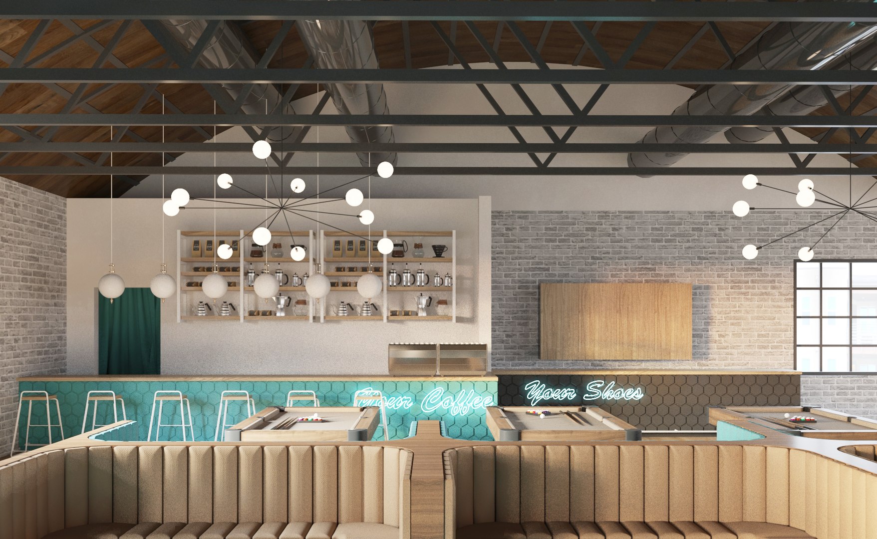 3D Bowling Alley Interior - TurboSquid 1858775
