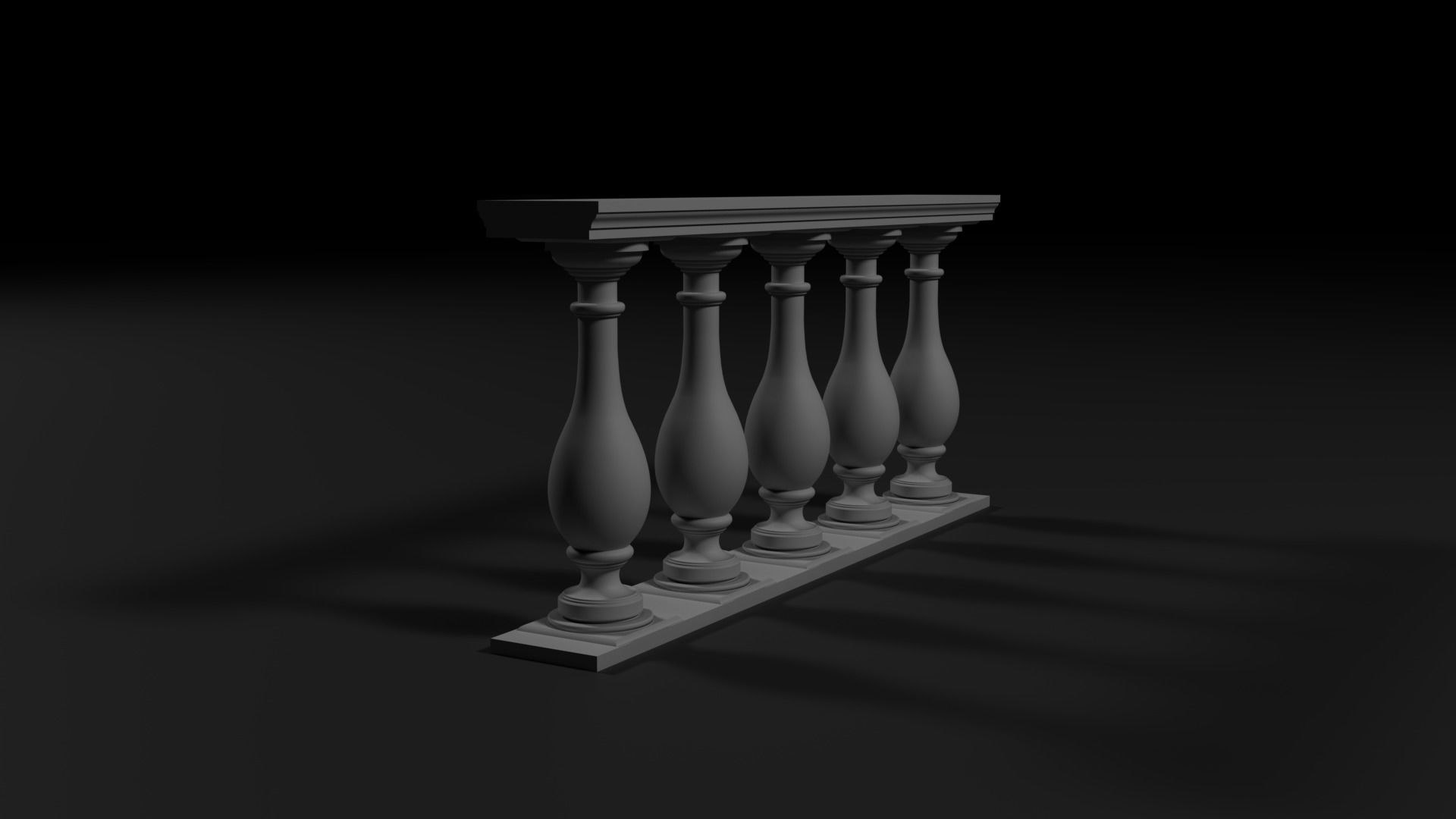 Balustrade 3D model - TurboSquid 2086959