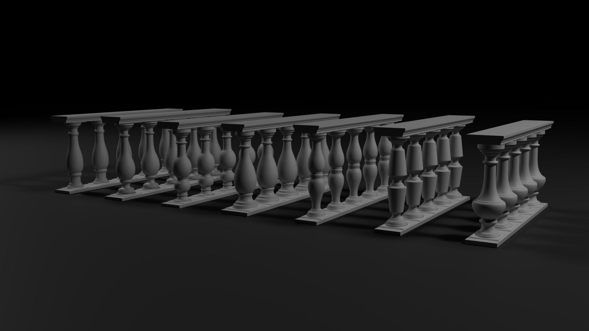 Balustrade 3D model - TurboSquid 2086959
