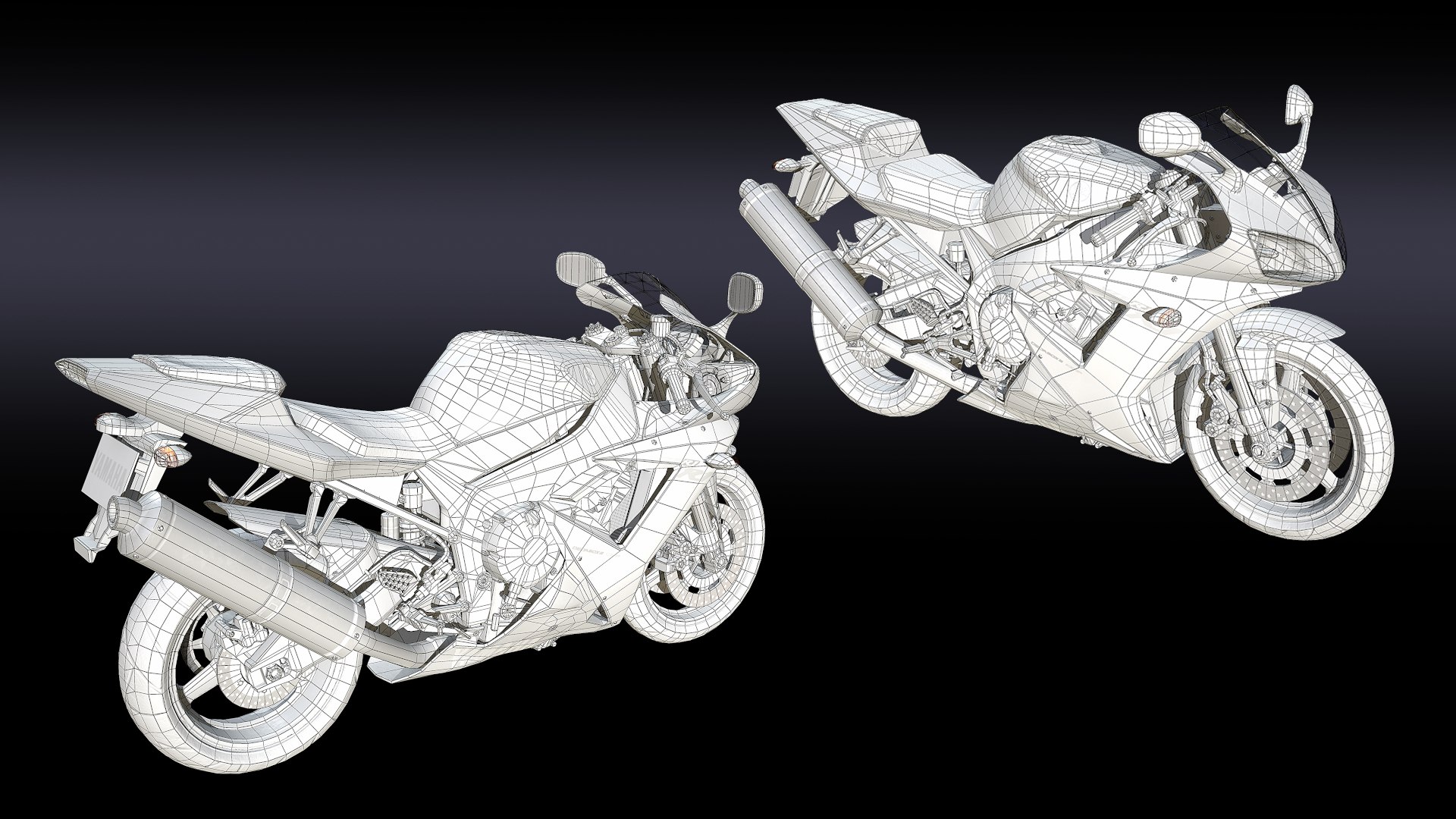 3D Model Low-poly Yamaha Yzf-r1 - TurboSquid 1206708