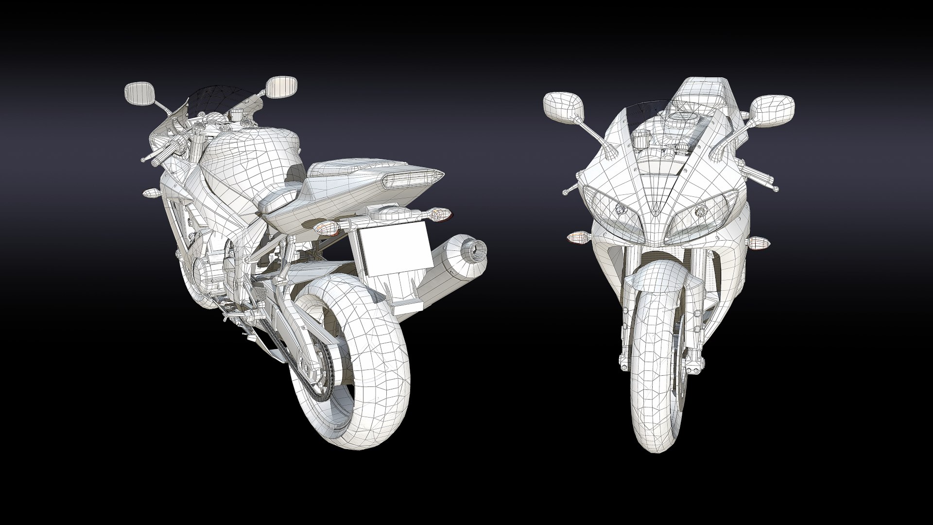 3D Model Low-poly Yamaha Yzf-r1 - TurboSquid 1206708