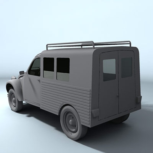 3d model of classic van minivan