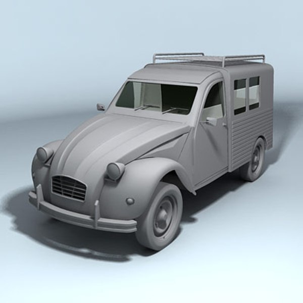 3d model of classic van minivan