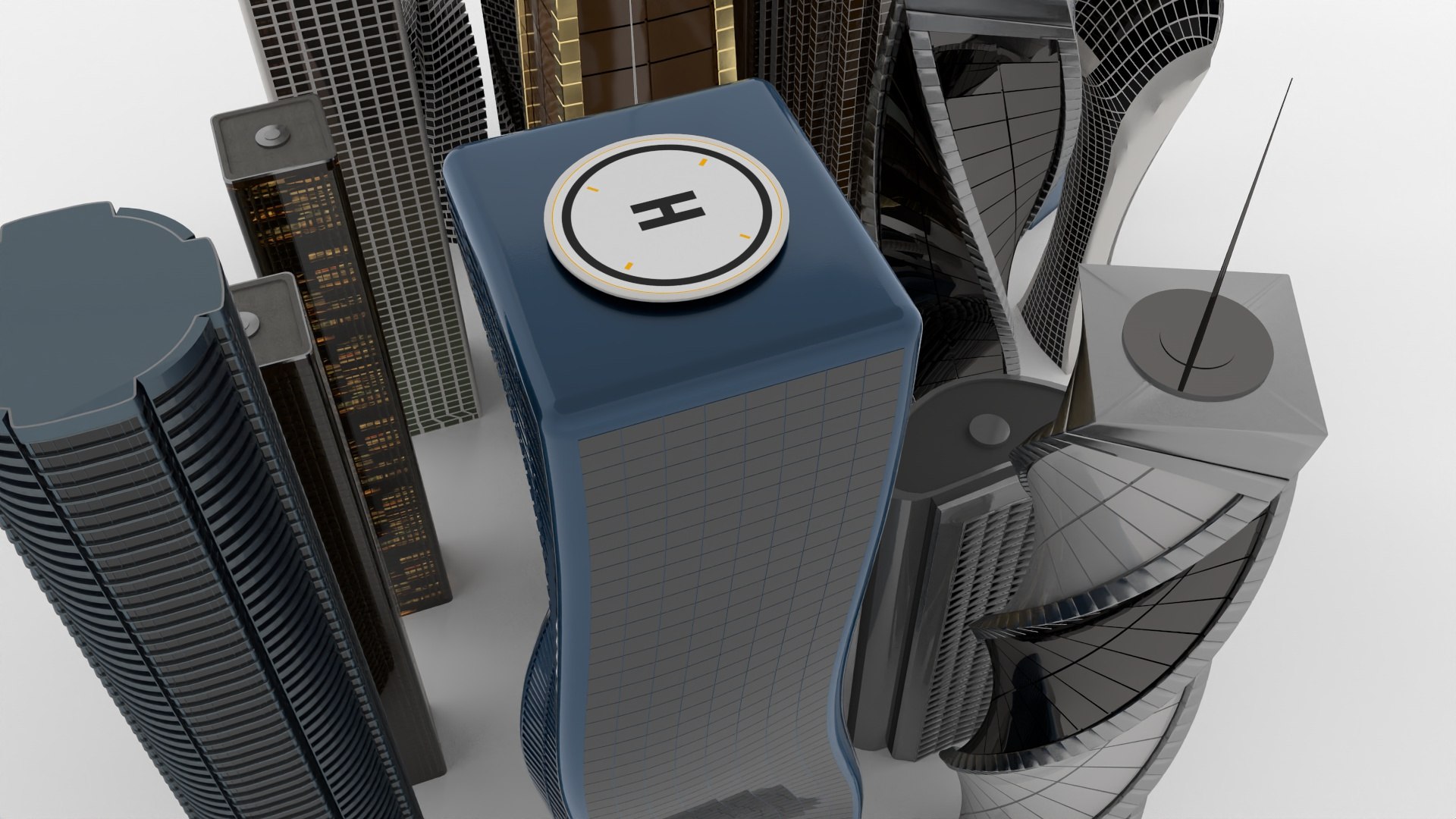 Skyscraper Polovinko 3D Model - TurboSquid 1945614