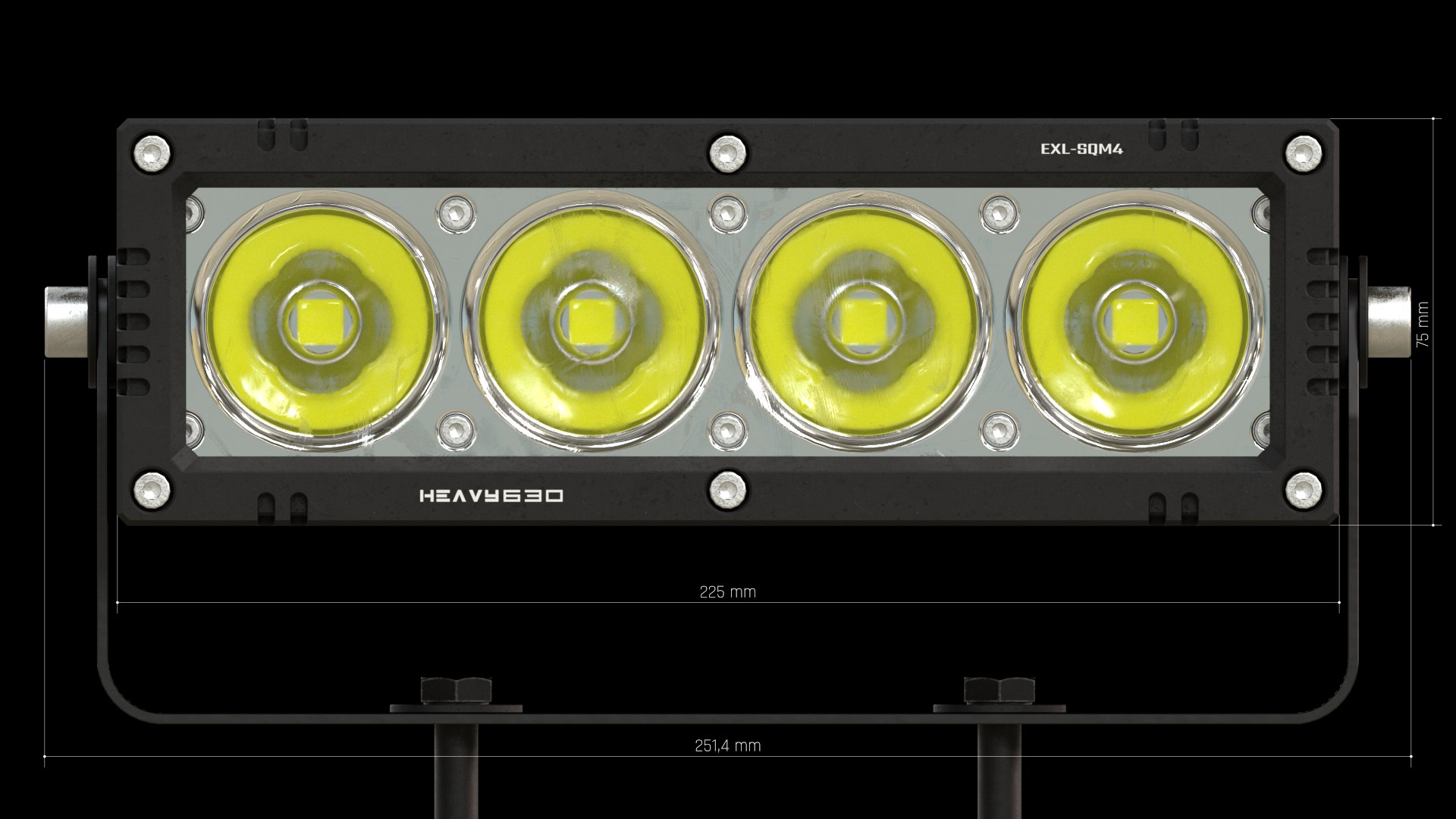 External LED Work Light SQM4 3D Model - TurboSquid 1914661