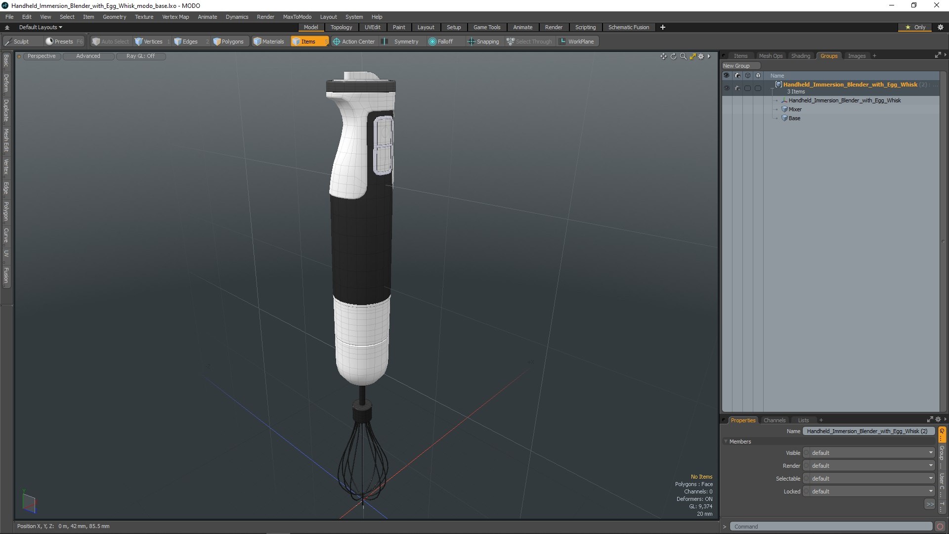 3D Handheld Immersion Blender with Egg Whisk model - TurboSquid 2163500