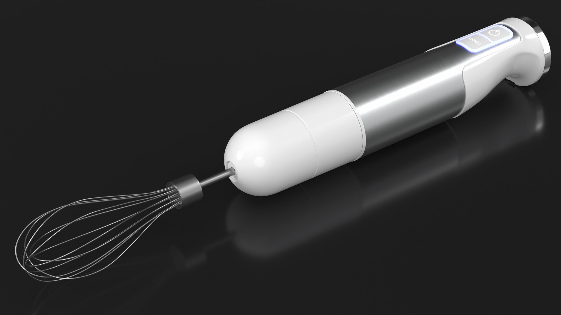 3D Handheld Immersion Blender with Egg Whisk model - TurboSquid 2163500