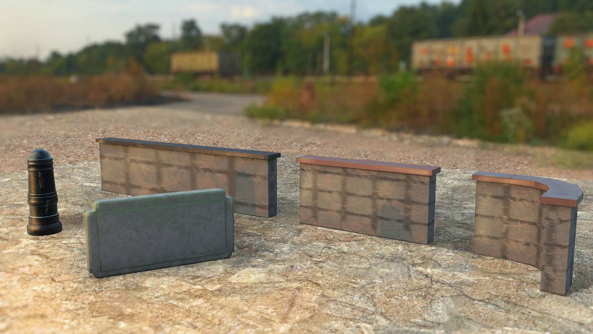 Exterior City Prop Collection - FPS Cover Props 3D - TurboSquid 2066180