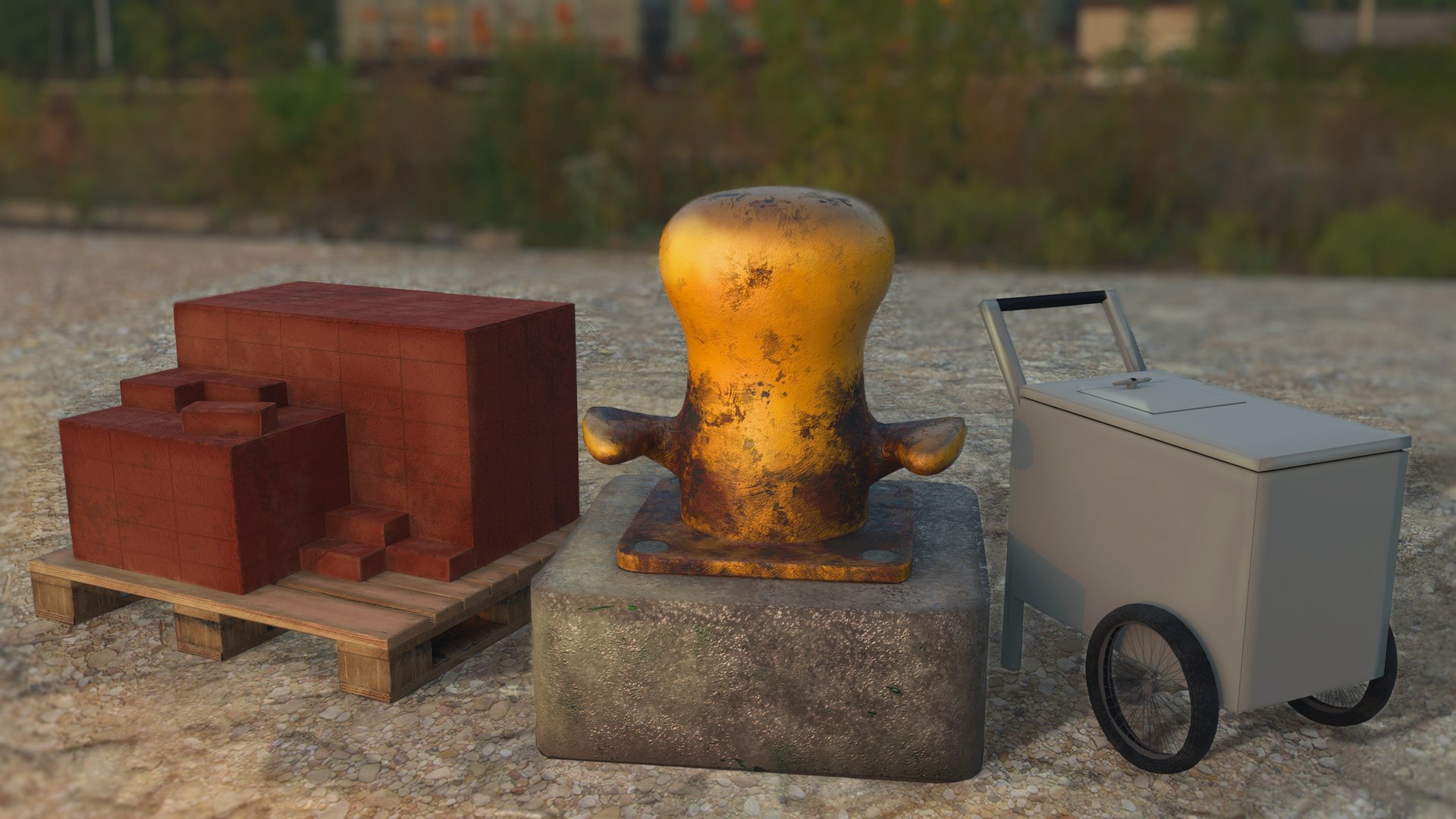 Exterior City Prop Collection - FPS Cover Props 3D - TurboSquid 2066180