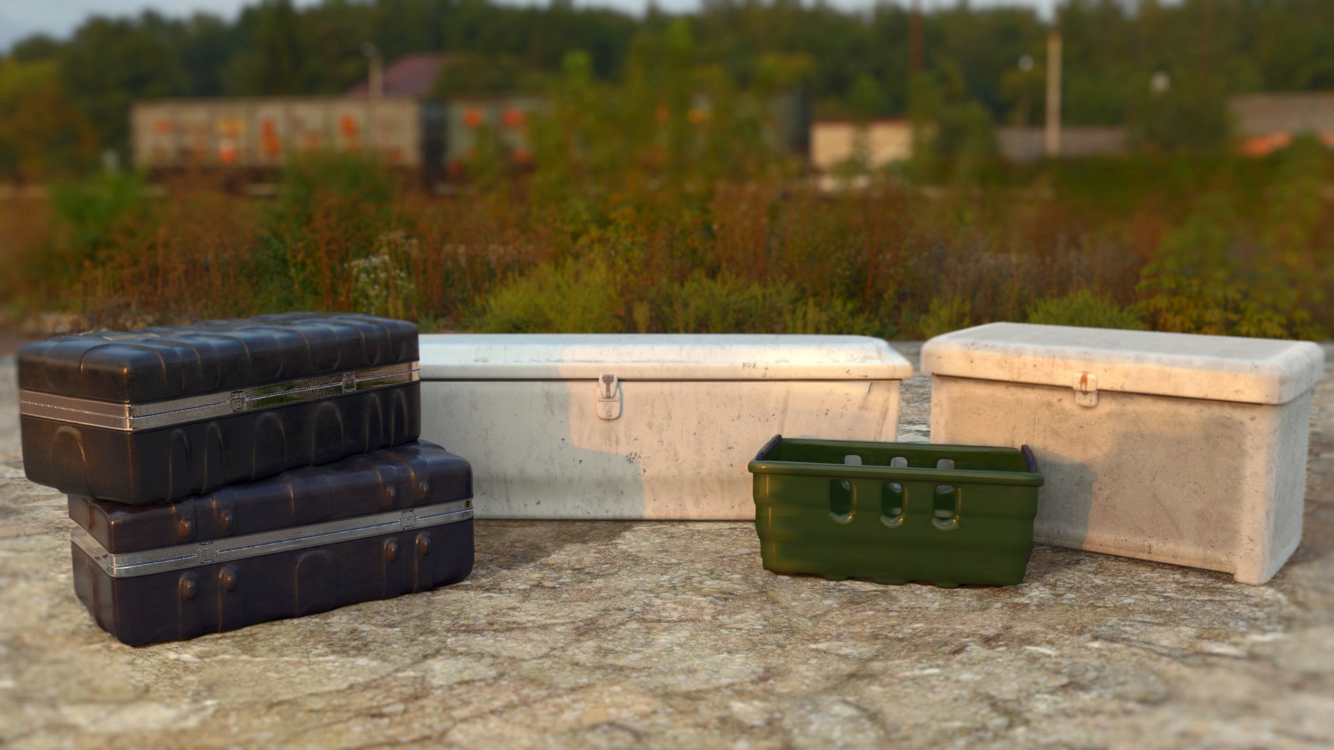 Exterior City Prop Collection - FPS Cover Props 3D - TurboSquid 2066180